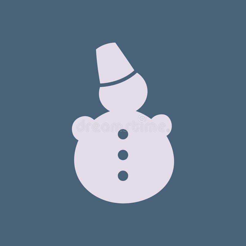 Abstract Winter Snowman, Christmas Holiday Element - Vector Stock ...