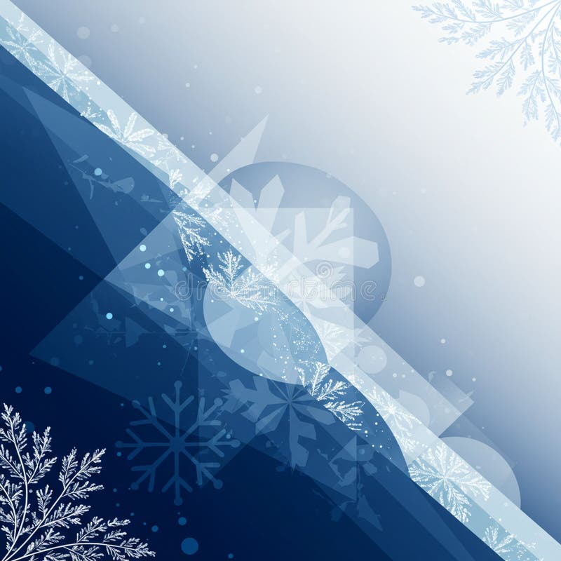 Abstract Winter-themed Design Featuring Layered Geometric Shapes ...
