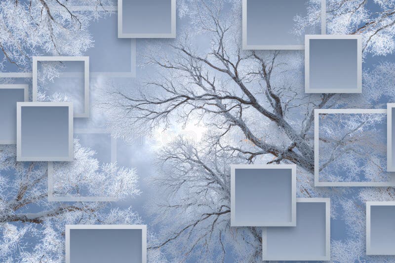 Square Winter Silhouette Scene Stock Illustrations – 407 Square Winter ...