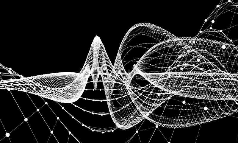 Abstract Wire Background Communication. Scientific Futuristic Vector ...