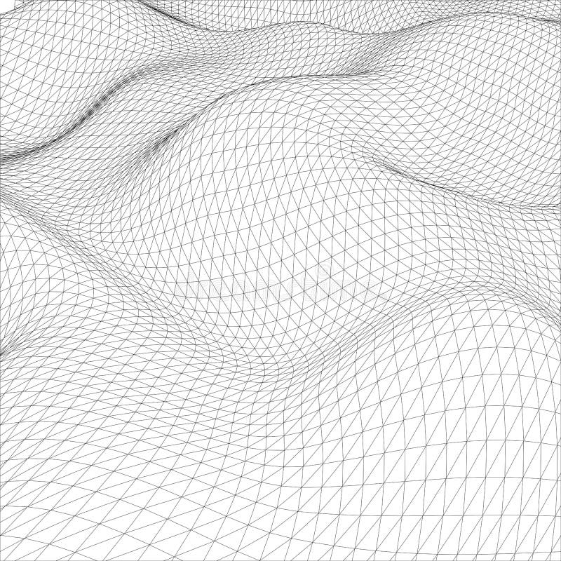 Abstract Wire-frame Grid. Vector Illustration Stock Vector ...