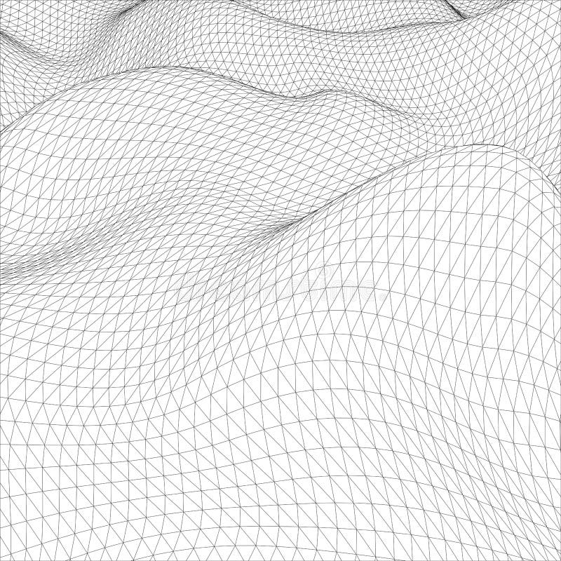 Abstract Wire-frame Grid. Vector Illustration Stock Vector ...