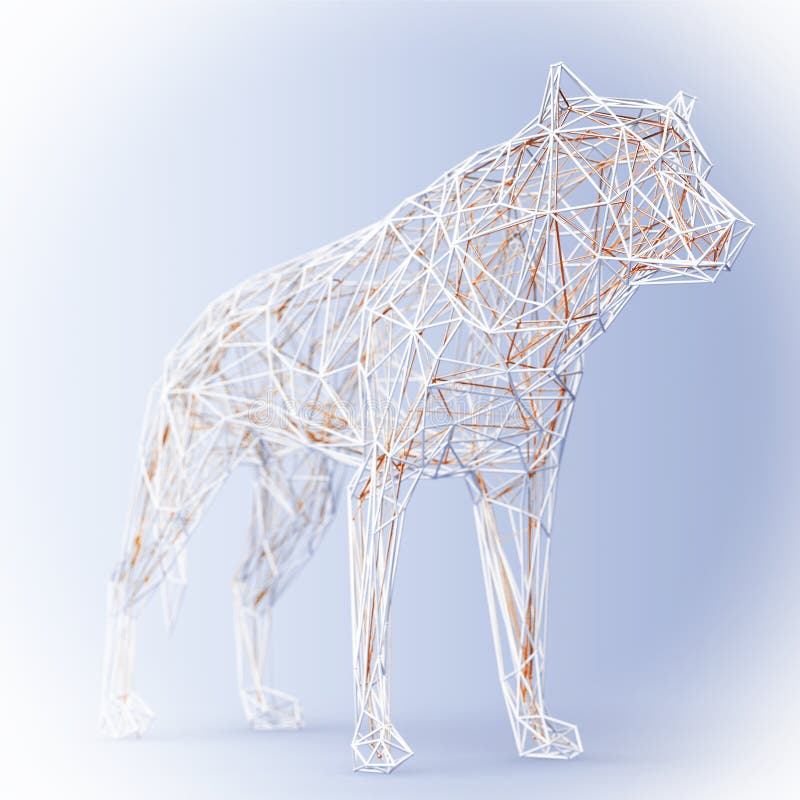 Low poly wolf drawing. stock vector. Illustration of texture - 138749248