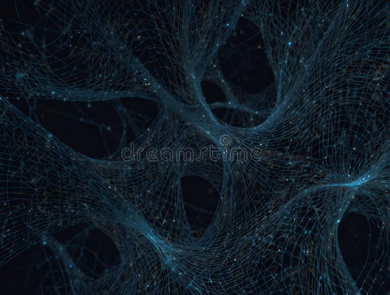 Abstract Wireframe Blue Abstract Lines and Swirl Wave Background Stock ...