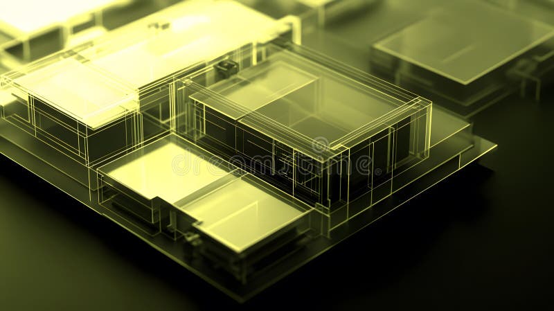 Abstract Wireframe Building Architecture Design Royalty Free Image ...