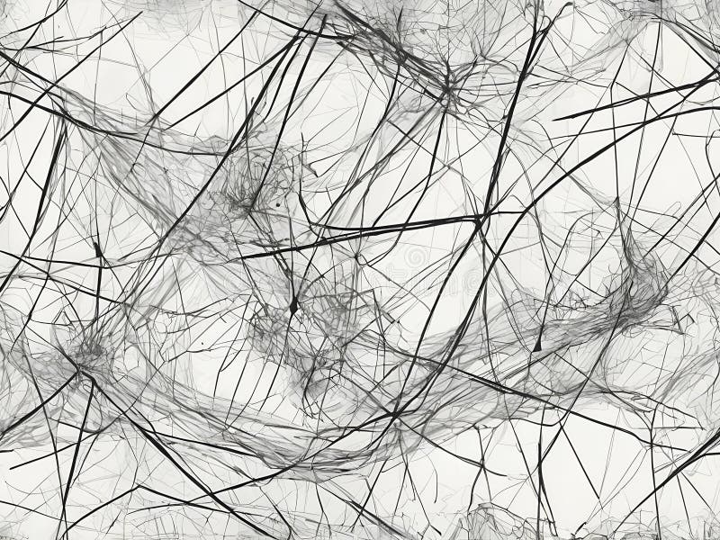 Abstract Wireframe Crazy Sketch Random Pattern. Creative Chaos Variety ...