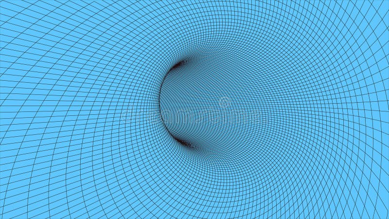 Abstract Wireframe 3D Tunnel. Perspective Mesh Background Texture. Mesh ...