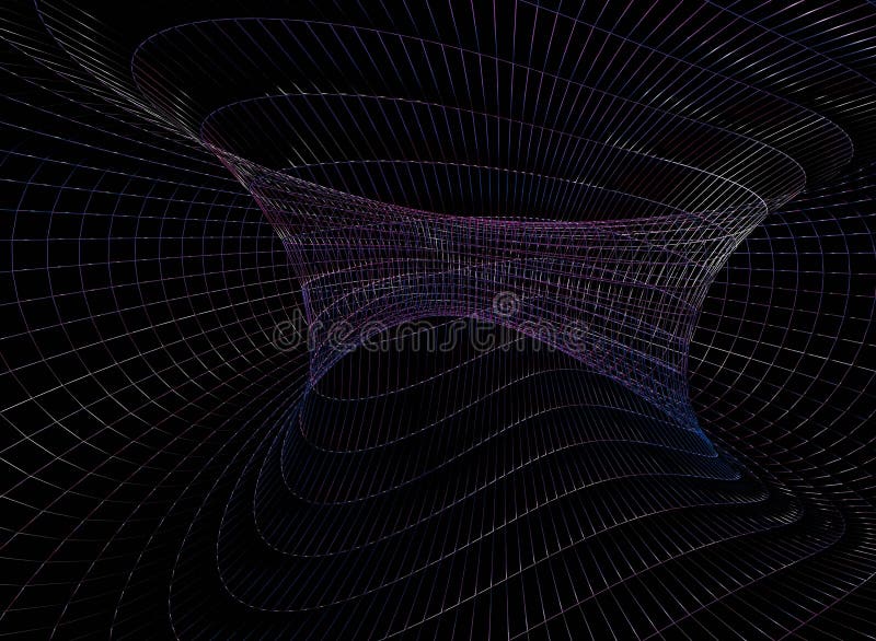 Abstract Wireframe in Dark Scene Stock Illustration - Illustration of ...