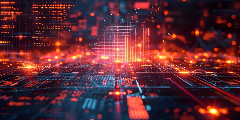 Abstract Wireframe Design Incorporating Modern Technology and Digital ...