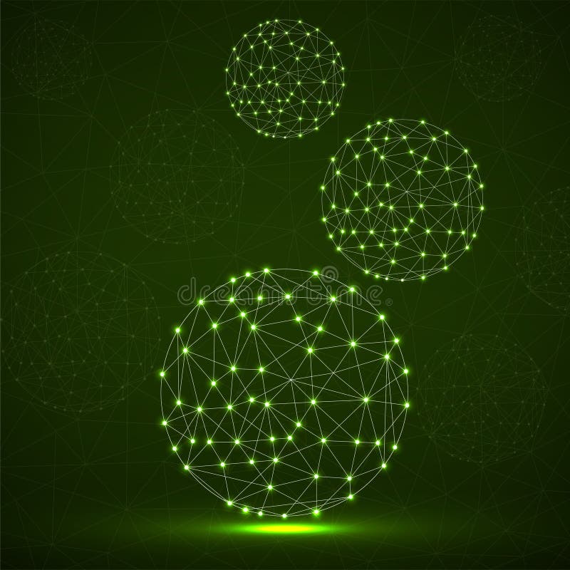 Wireframe globes (vector) stock vector. Illustration of outlines - 18281454