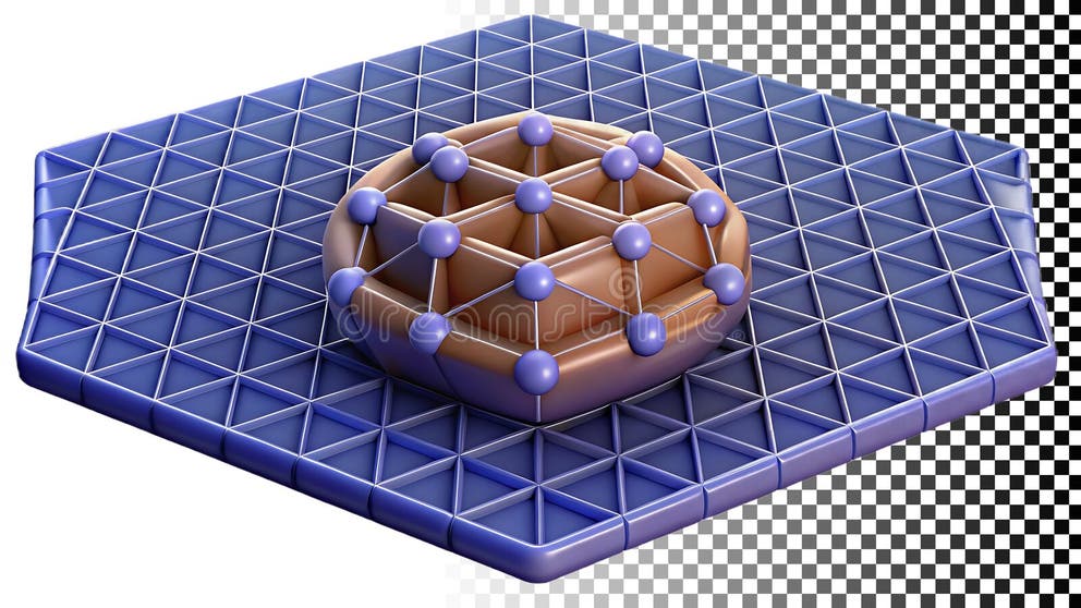 Abstract Wireframe Grid Pattern Structure Technology Design Element Png Transparent Image ...