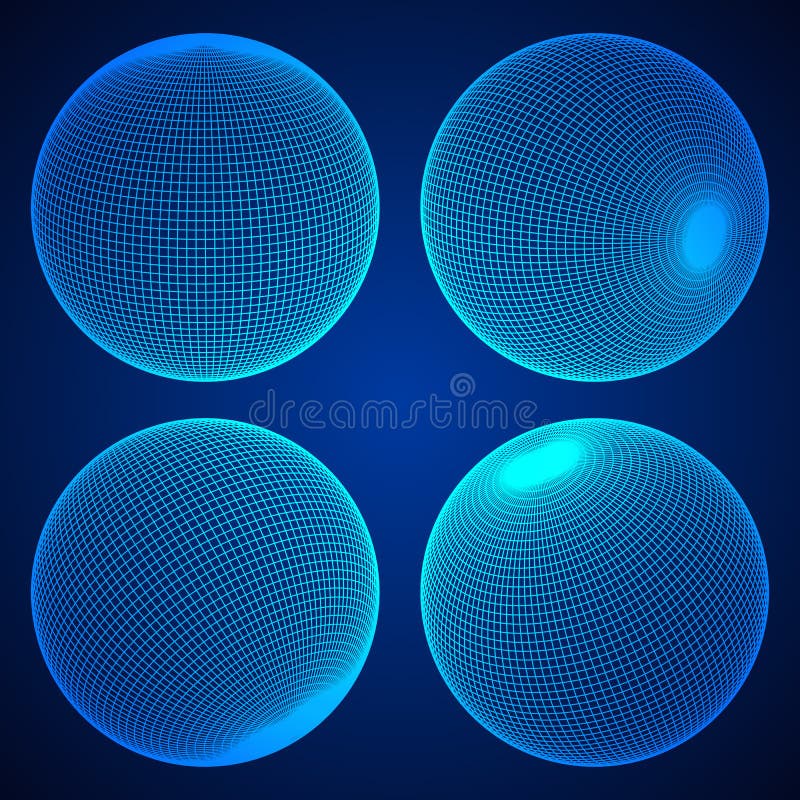Abstract wireframe sphere stock vector. Illustration of education ...