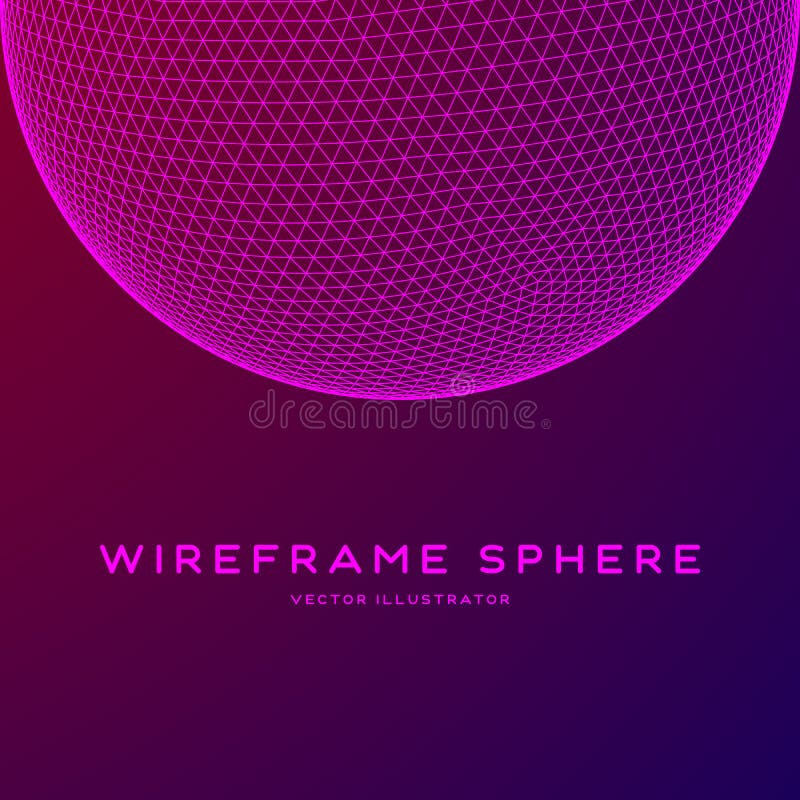 Abstract wireframe sphere stock vector. Illustration of design - 106507451