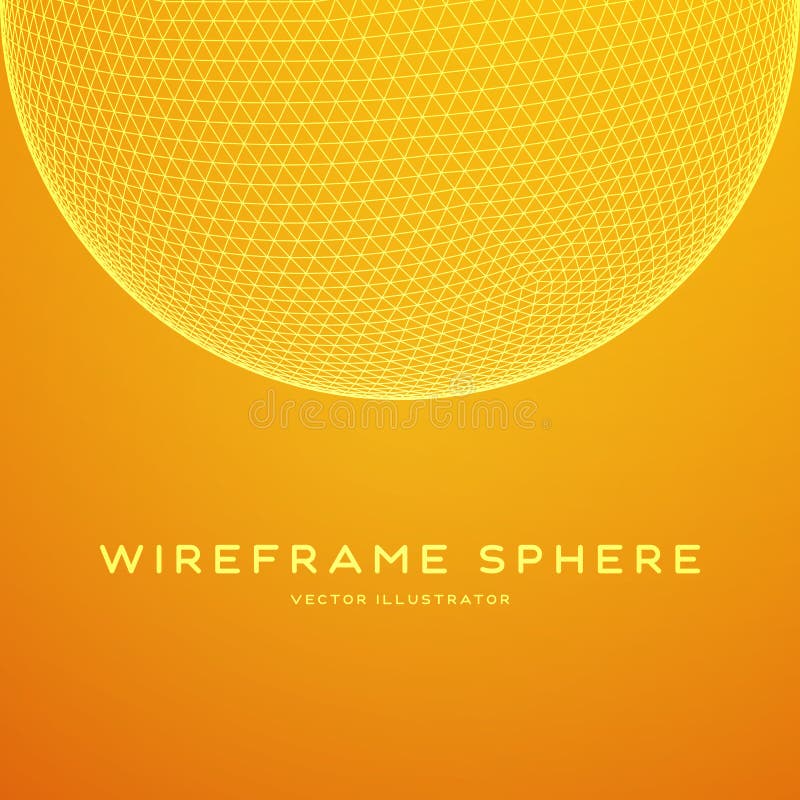Abstract wireframe sphere stock vector. Illustration of design - 108566006