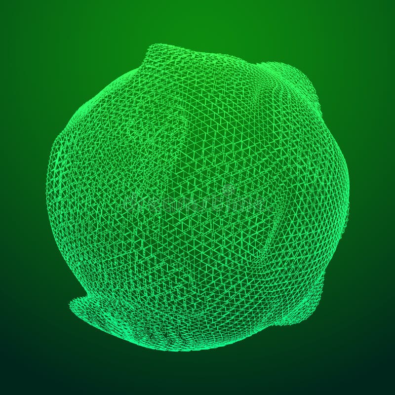 Abstract wireframe sphere stock vector. Illustration of chemistry ...