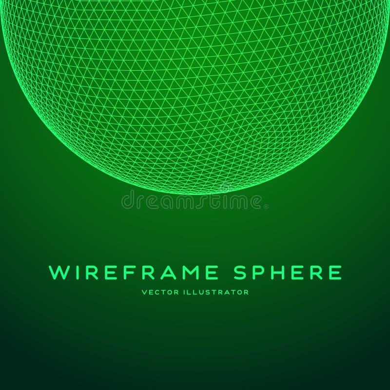 Abstract wireframe sphere stock vector. Illustration of abstract ...