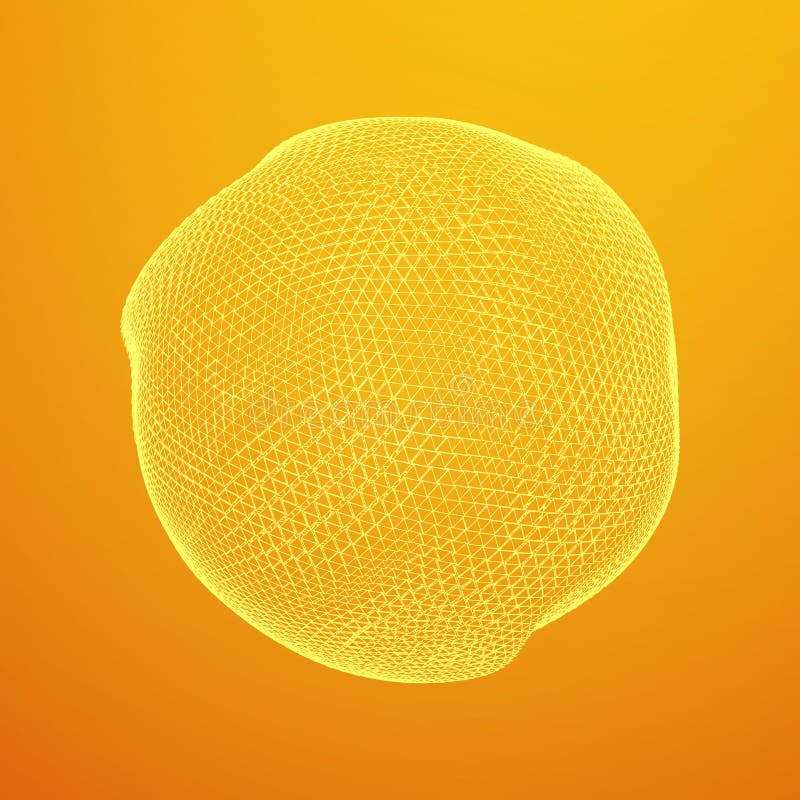 Abstract wireframe sphere stock vector. Illustration of biology - 109371033