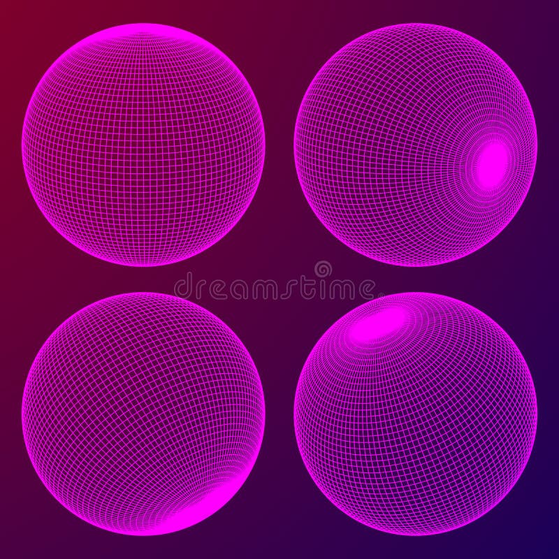 Abstract wireframe sphere stock vector. Illustration of effect - 101764600