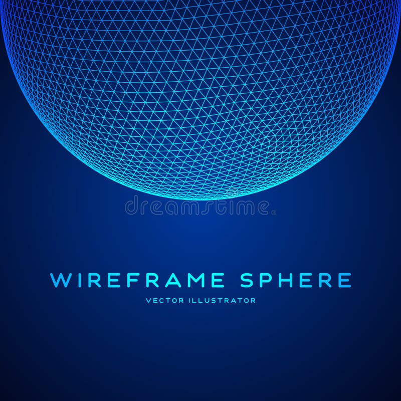 Abstract wireframe sphere stock vector. Illustration of element - 106462451