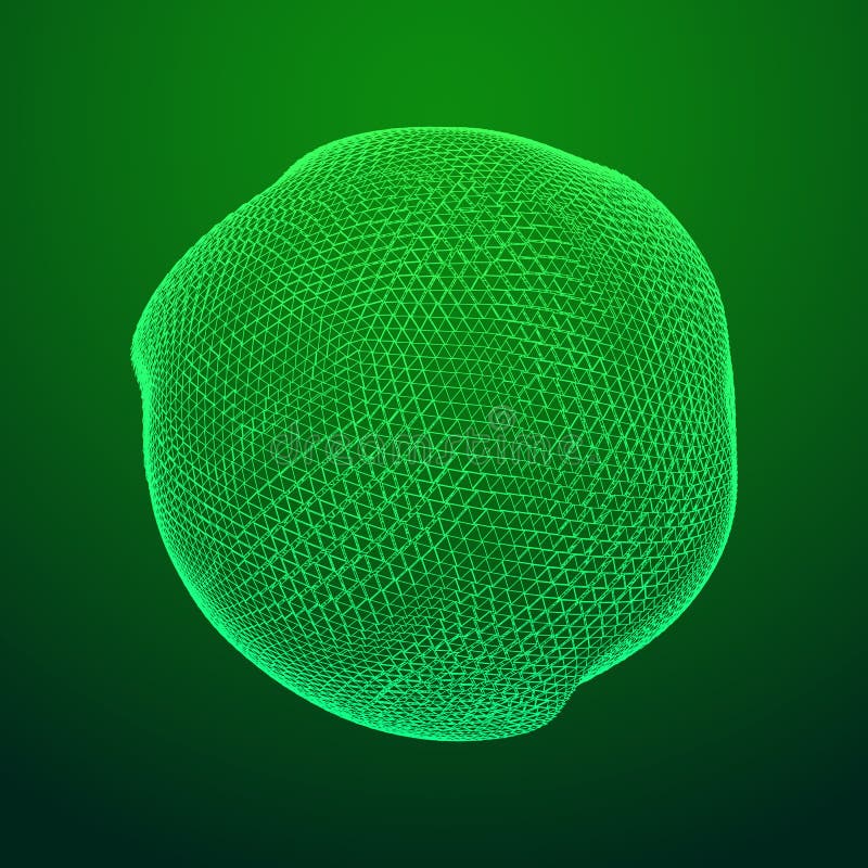 Abstract wireframe sphere stock vector. Illustration of geometric ...