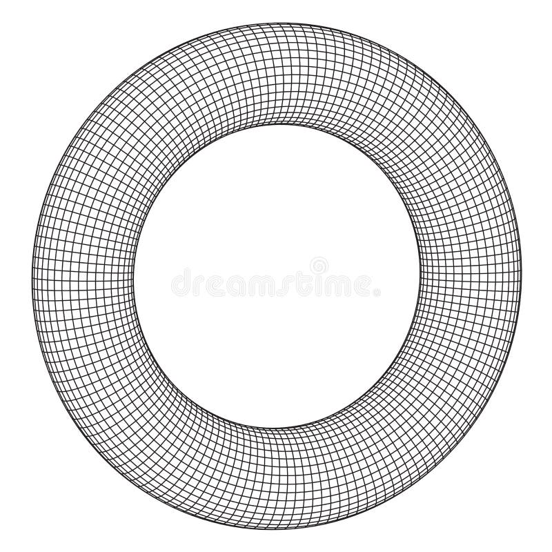 Abstract wireframe torus stock vector. Illustration of polygon - 92906581
