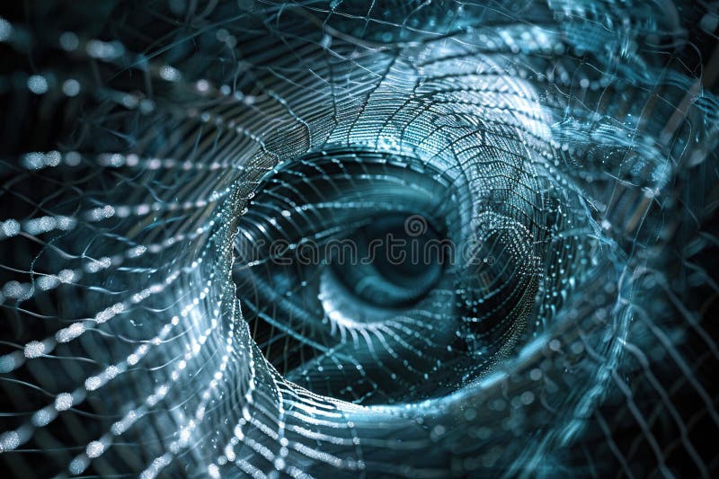 Abstract Wireframe Tunnel stock illustration. Illustration of texture ...