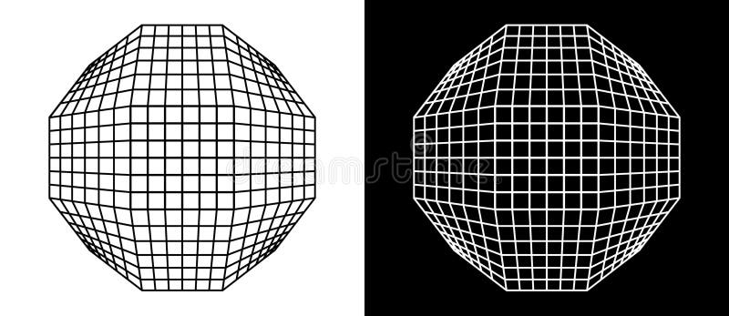 Abstract Wireframe Vector with Distorted Edges Like Cyber Background ...