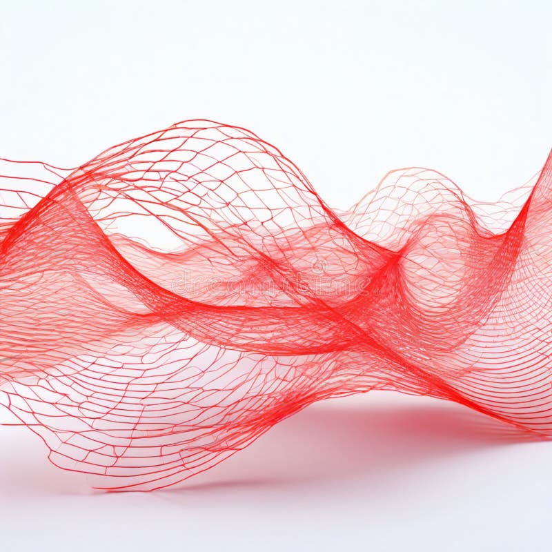 Abstract Wireframe Waves Intersecting in Motion Stock Image - Image of innovative, animated ...