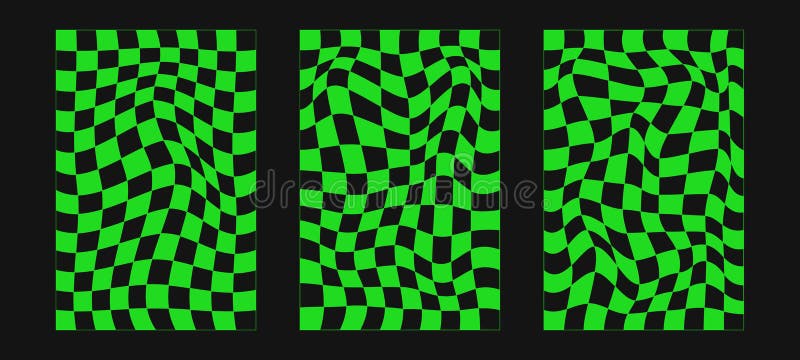 Abstract Wireframes, Cyberpunk Elements and Perspective Green Grids and ...