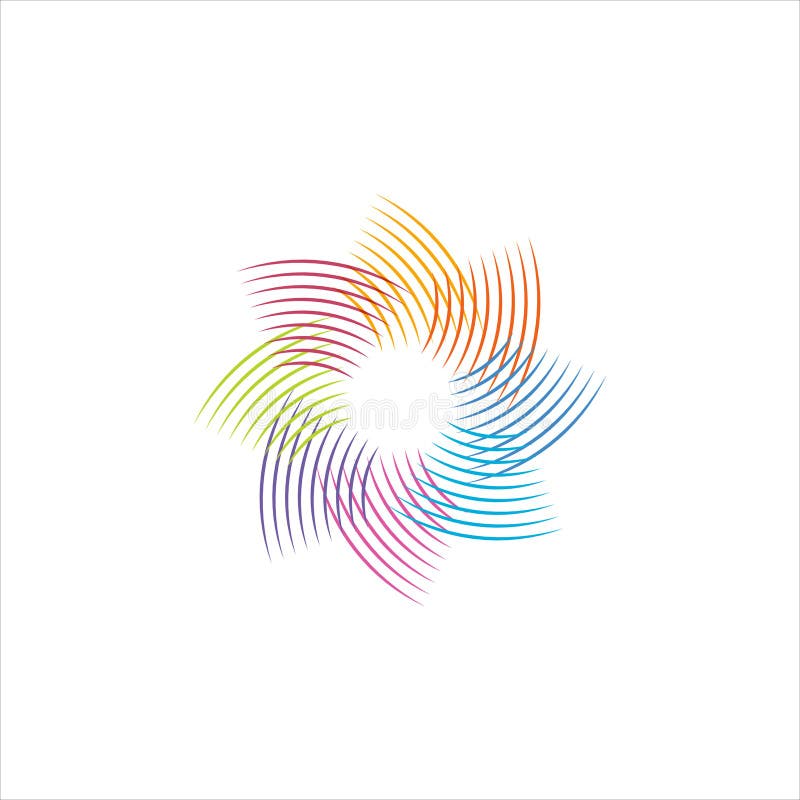 Abstract Wireless or Signal Circle Logo Vector Template. Signal Wave ...