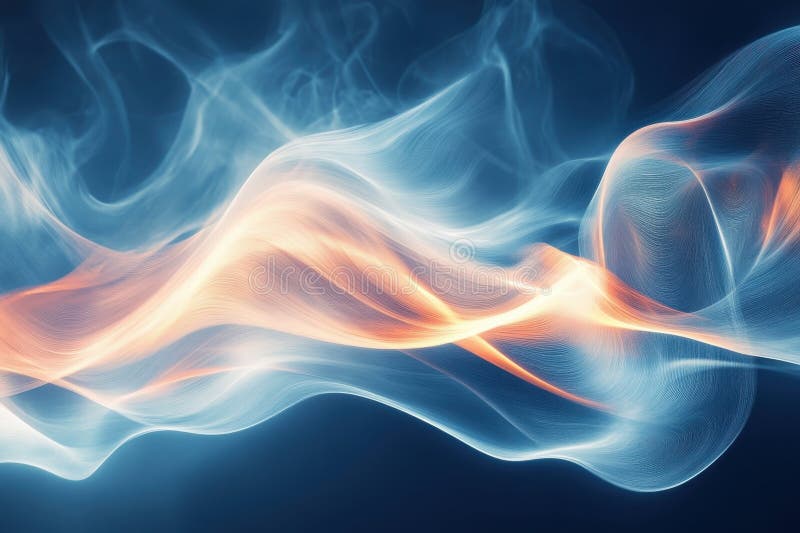 Abstract Wisps of Colorful Smoke Flowing Gracefully Against a Dark ...