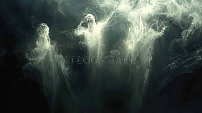 Abstract Wisps of Smoke with Ethereal Swirling Patterns and Textures ...