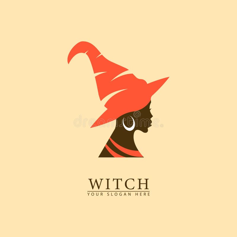 Abstract Witch Girl Icon Logo Stock Vector - Illustration of element ...