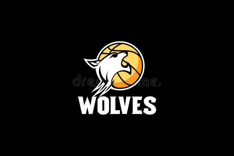 Abstract Wolf with Basketball Vector Image Template Stock Vector ...