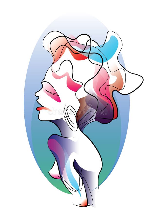 Abstract woman stock vector. Illustration of head, face - 55117168