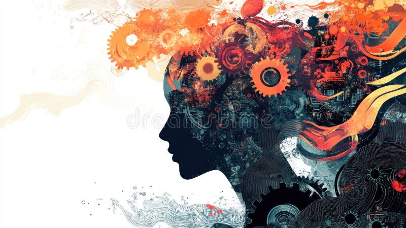 Mind Mechanics: a Conceptual Illustration Stock Illustration ...