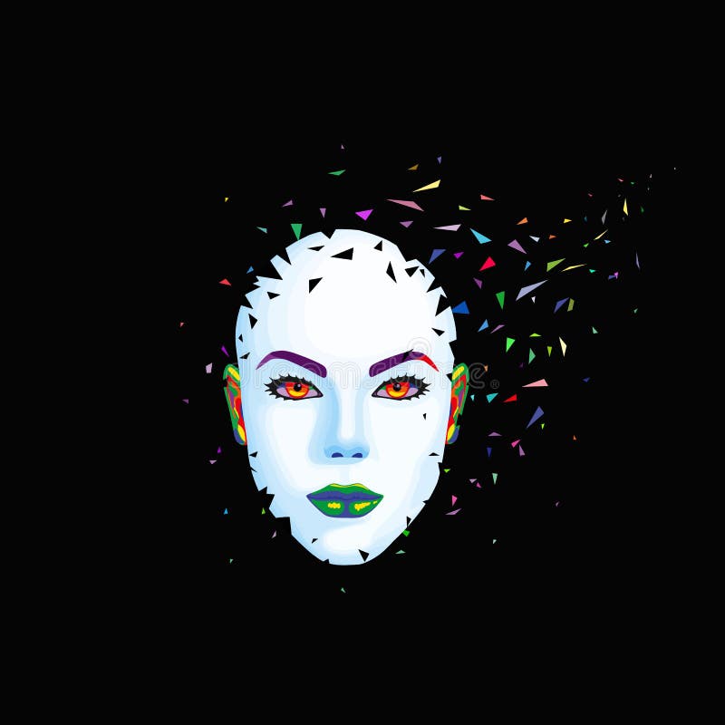 Abstract Woman S Face Stock Vector Illustration Of Element 75969403