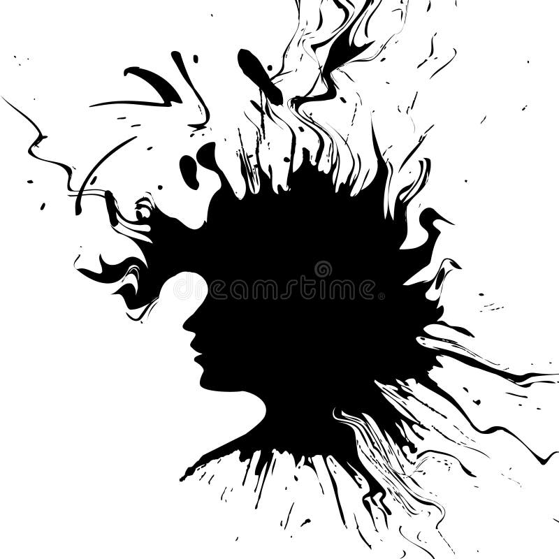 Abstract woman silhouette. stock vector. Illustration of lady - 28062936