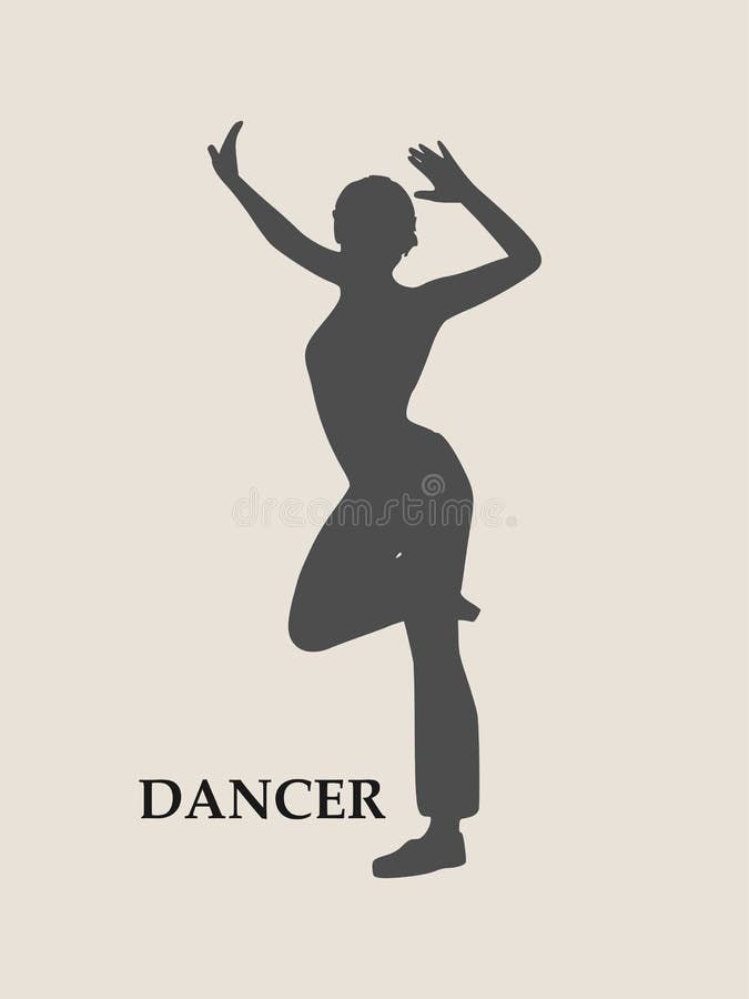 Abstract Women in Dancing Pose Stock Vector - Illustration of ...