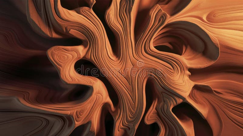 Abstract Wood Grain Pattern with Rich Brown Tones Stock Illustration ...