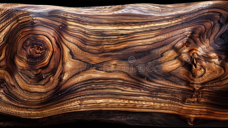 Abstract Wood Grain Texture, Dark Brown Wood Slab with Wavy Patterns ...
