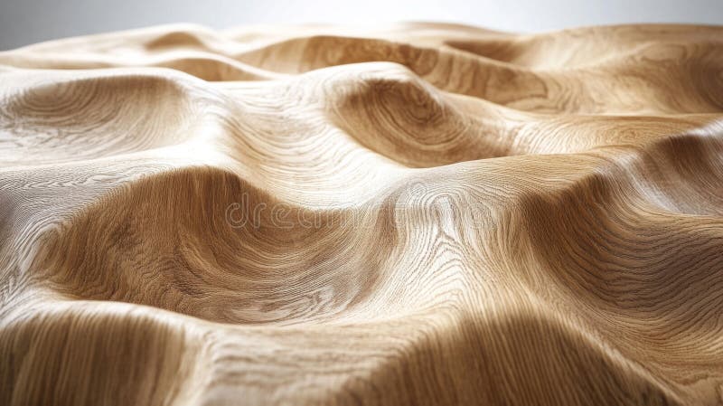 Abstract Wood Texture with Flowing Waves and Light Brown Hues Stock ...