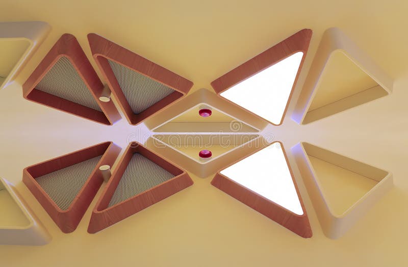 Abstract Wooden Light Fixture Stock Image - Image of business, lighting ...