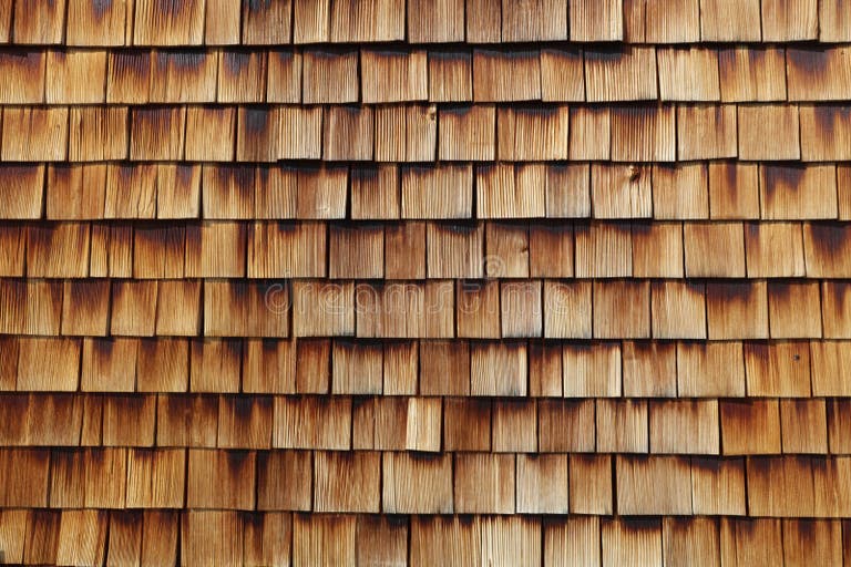 Abstract Wooden Texture of Cedar Shingles Stock Image - Image of ...