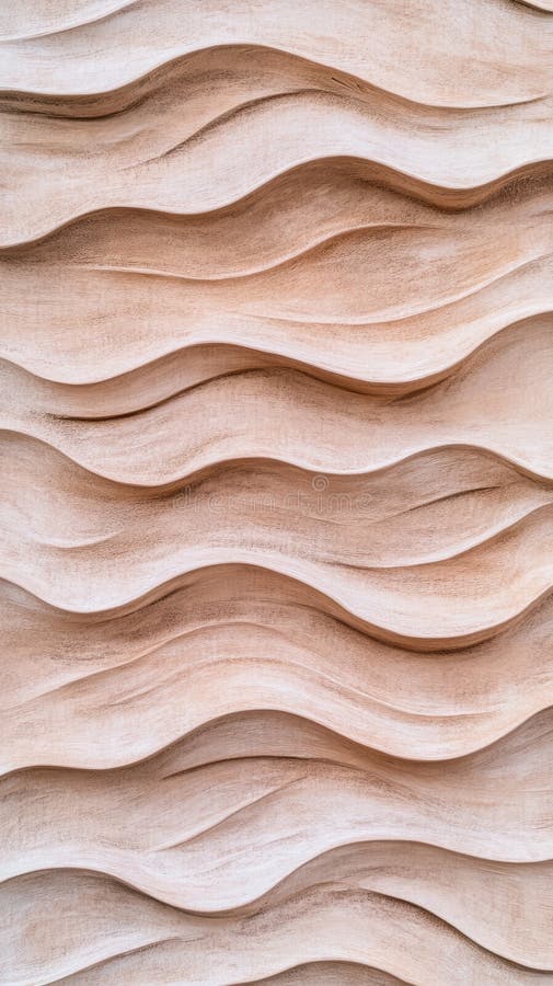 Abstract Wooden Waves Curved Light Brown Wood Panel Texture Background ...