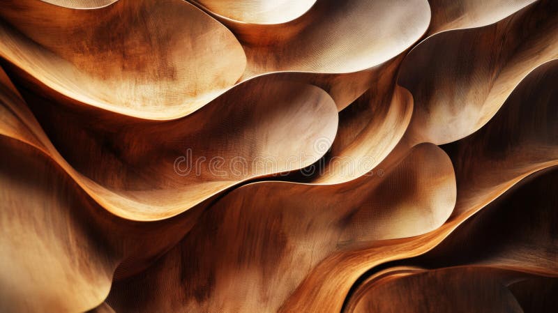 Abstract Wooden Texture of Interlocking Curved Shapes Stock ...