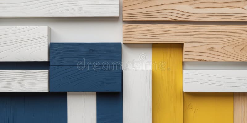 Abstract Wooden Wall Art Featuring a Stacked Block Design Stock Image ...