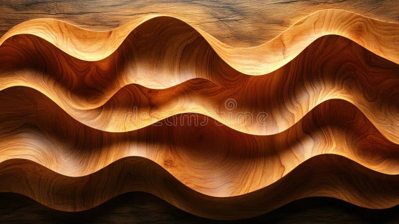 Abstract Wooden Wave Pattern Stock Illustration - Illustration of ...