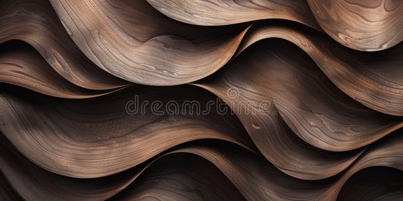 Abstract Wooden Waves Creating a Textured Background Pattern Wood ...