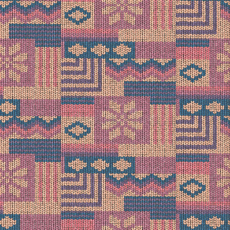 Abstract Wool Knitted Seamless Pattern Stock Vector - Illustration of ...